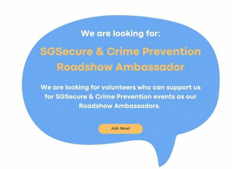 [Registration Closed] SGSecure Roadshow Ambassador